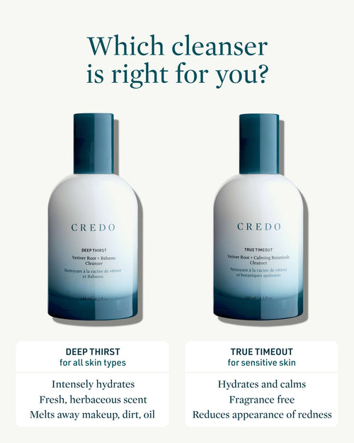 Deep Thirst Vetiver Root + Babassu Cleanser for Dry Skin – Credo