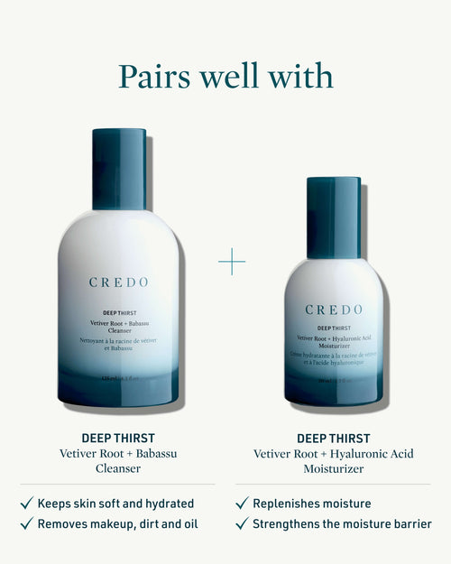 Deep Thirst Vetiver Root + Babassu Cleanser for Dry Skin – Credo