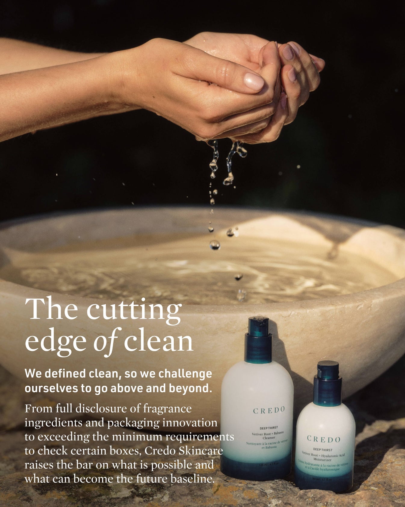 Deep Thirst Vetiver Root + Hyaluronic Acid Moisturizer for Dry Skin – Credo