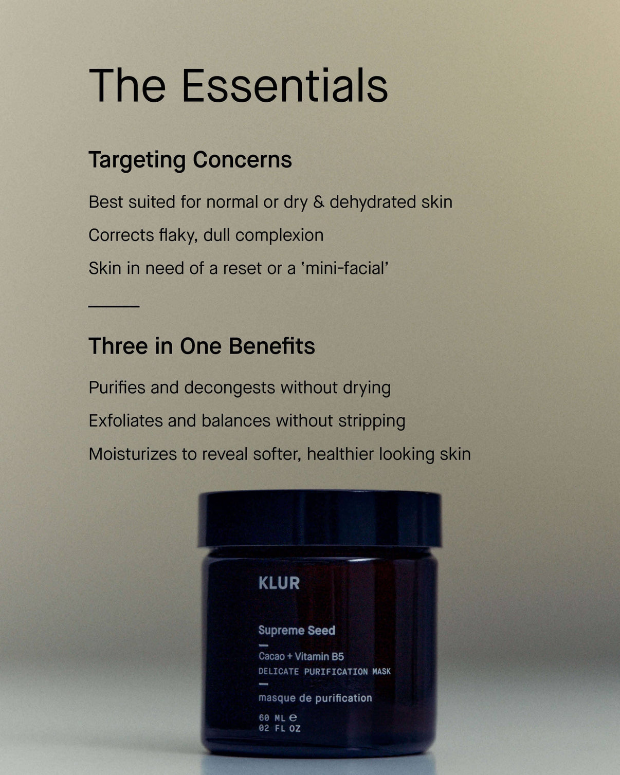 Supreme Seed Purification Mask – Credo