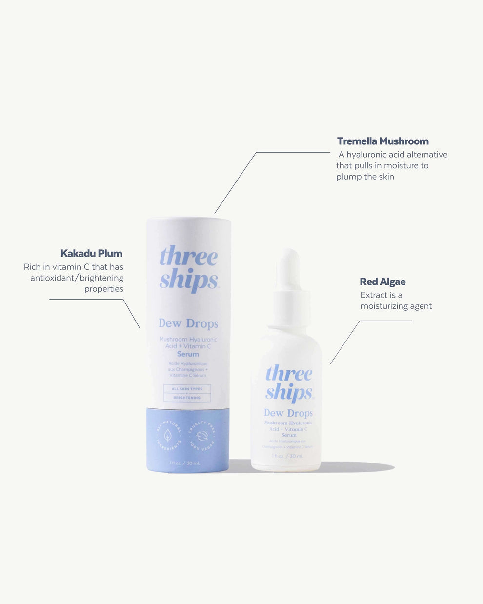 Dew Drops Mushroom Hyaluronic Acid + Vitamin C Serum – Credo