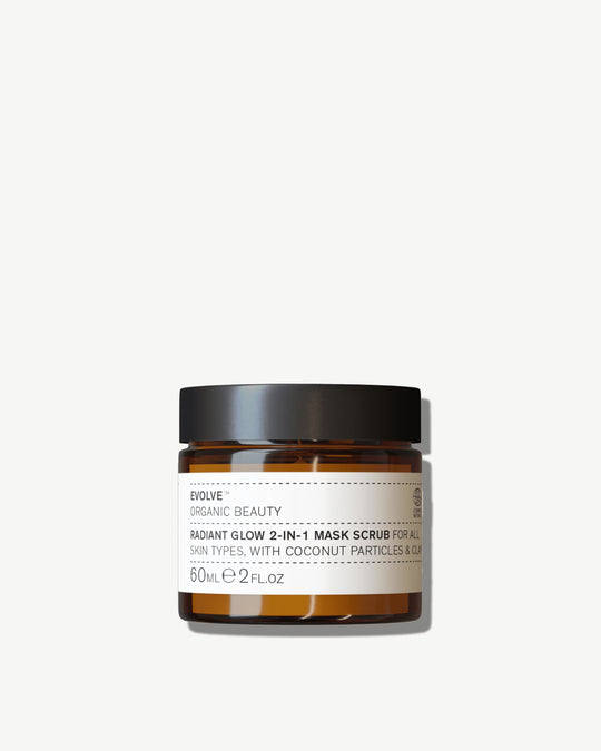 Evolve Organic Beauty Radiant Glow 2-in-1 Mask Scrub | Credo